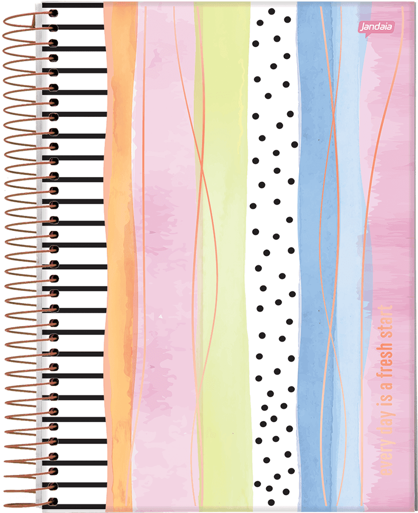 CADERNO ESPIRAL 1/8 – LA CREME – Jandaia