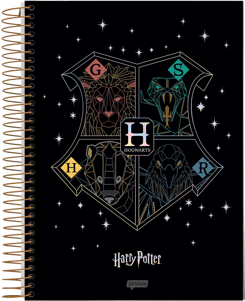 CADERNO ESPIRAL COLLEGE – HARRY POTTER PREMIUM – Jandaia