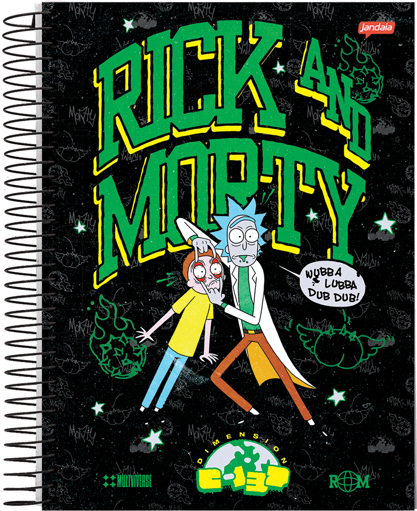CADERNO ESPIRAL UNIVERSITÁRIO – RICK AND MORTY – Jandaia
