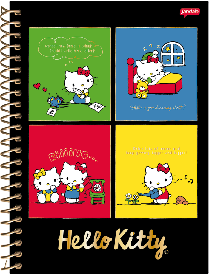 CADERNO ESPIRAL COLLEGE – HELLO KITTY – Cadernos Jandaia