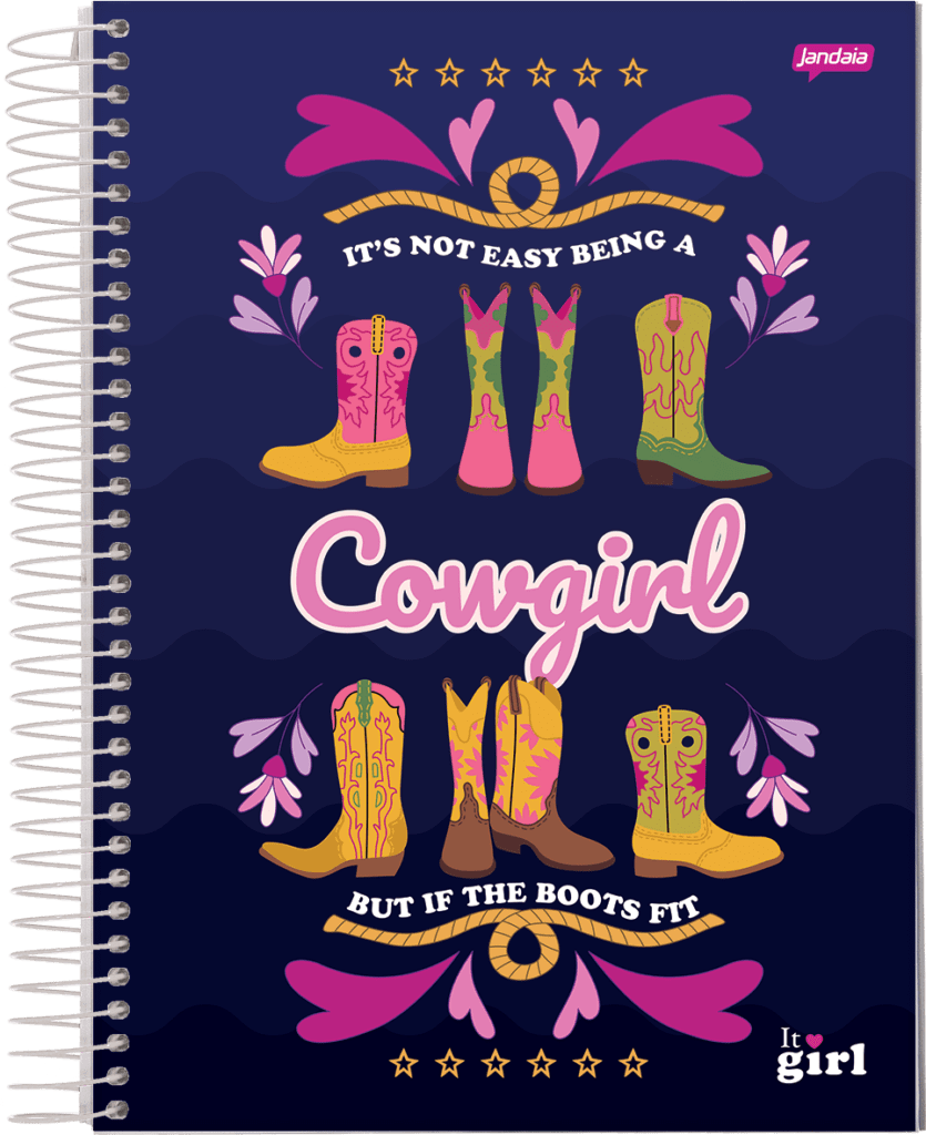 CADERNO ESPIRAL UNIVERSITÁRIO – IT GIRL – Cadernos Jandaia